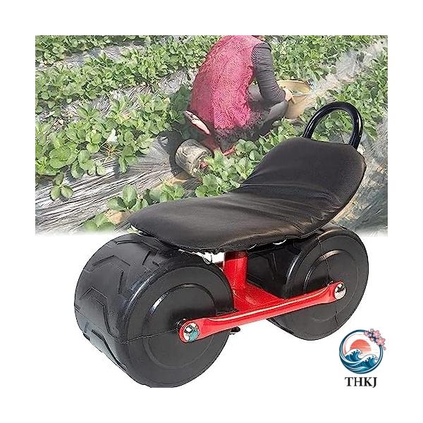 作業椅子 作業用イス ガーデンチェア 座面 高さ 調節式 台車 楽だー 座面高さ調節式 楽だ〜 腰掛け移動椅子 腰掛け台車 園芸用腰