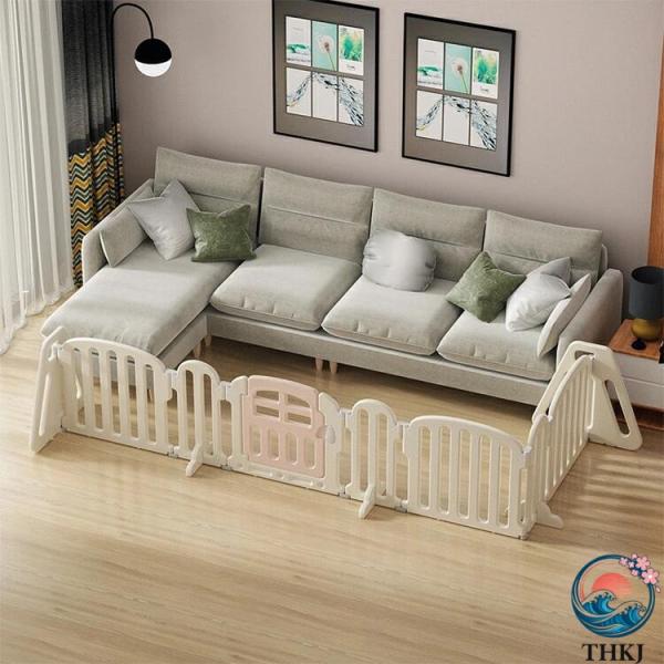 ベビーゲート 置くだけ ドア付き ベビーサークル ベビーフェンス 柵 フェンス ペットゲート 簡単設置 折りたたみ ロングパネル