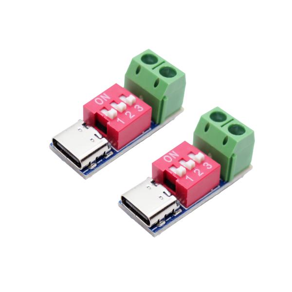 USB-C PDトリガーモジュール 昇圧対応 ディップスイッチ式本製品はUSB Type-C PD（Power Delivery）対応充電器と接続し、スイッチ操作で指定した電圧（5V / 9V / 12V / 15V / 20V）を要求でき...
