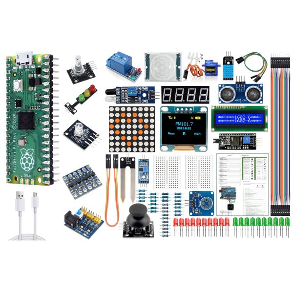 ●電子工作初心者に最適な、Raspberry Pi PICO のモジュールキットセットです●Raspberry Pi PICO MicroUSB(ピンハンダ済み)がセットです●ロジック変換モジュール（双方向 ロジックレベル変換）(Raspb...