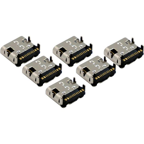 ・USB Type-Cコネクタ　基板取付用　部品 ・定格電圧：5V・定格電流：5Aコネクタ交換等の修理等などに