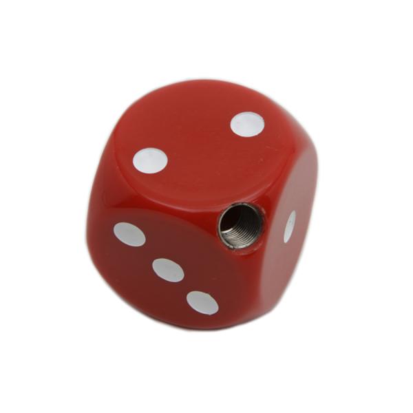 ダイス シフター ノブは5/16-24 インチ スレッドで、ビレット構造とレッド仕上げが特徴です。サイコロのデザインが好きな方にはおすすめです！Dice shifter knob has 5/16" - 24 threads, featur...