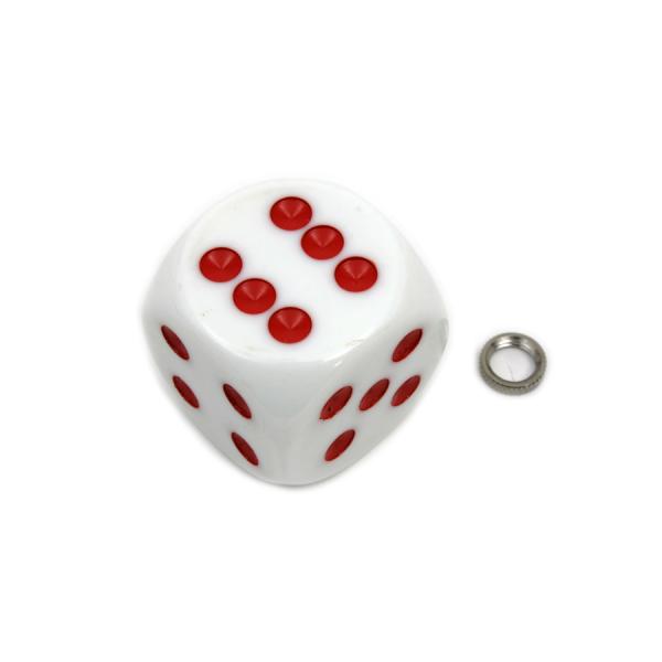 ダイス シフター ノブは 3/8-24インチ スレッドで、ビレット構造とホワイト仕上げが特徴です。サイコロのデザインが好きな方にはおすすめです！Dice shifter knob has 3/8" - 24 threads, feature...