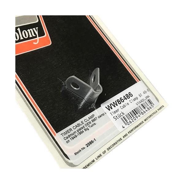 タイマー ケーブル クランプ 1949-1964年 BT用1949-64年のFL/EL用の手動進角デスビのアウタースロットルケーブルを固定するクランプです。Clamp by Colony; for Control coil;fits Big...