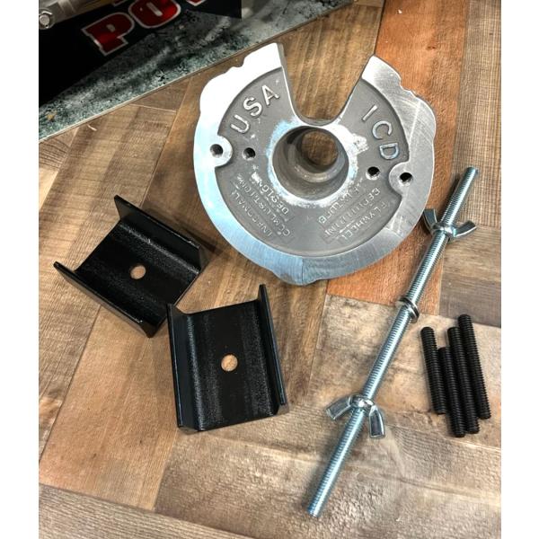 フライホイール リビルド ジグ jigInfernal Combustion 社製クランクシャフト用組み立て治具鋳造アルミニウム/スチール製米国製総重量: 4.12 kgEVO以前のフライホイールの分解修理に不可欠なリビルドジグキットです。...