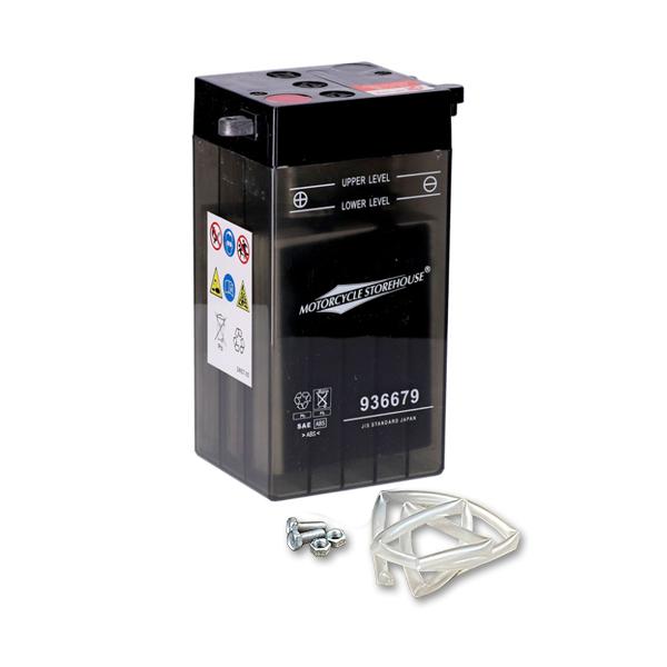 MSC 6V 22Ah バッテリー 電解液 0.45L 3本付属 66006-29 ナックル パン サイドバルブオランダのパーツディストリビューターモーターサイクルストアハウスのオリジナルバッテリーです。安価で高性能なので弱くなってきたら交...