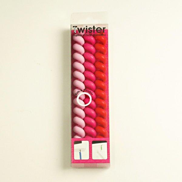 【新商品】雑然としがちなケーブルをオシャレに束ねる Twister 好きな長さに切ることも可能！Twister ツイスター(791001-ピンクセット) オランダのCleverline社製。 雑然としがちなケーブル類。テレビ周りやパソコン周...