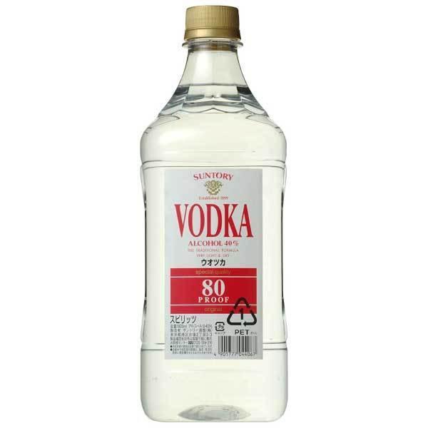 サントリー ウォッカ80プルーフ キングサイズ 40度 PET 1.8L 1800ml × 6本 ケース販売 サントリー ウォッカ スピリッツ 日本 P8VDA