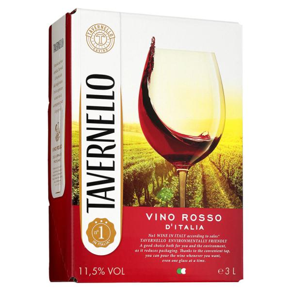 ワイン 赤ワイン タヴェルネッロ ロッソ 3L 3000ml x 4本 ケース販売 バック イン ボックス ワイン TAVERNELLO BIANCO ITALIA CAVIRO BIB wine
