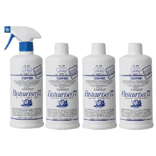ドーバー パストリーゼ77 ヘッド付 500ml + 詰替 500ml × 3本 セット販売 送料無料 アルコール消毒液 防菌 消臭 pasteuriser77