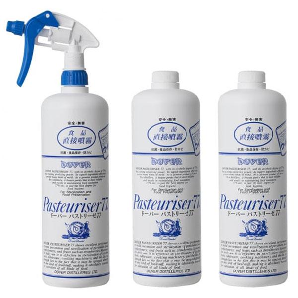 ドーバー パストリーゼ77 ヘッド付 1000ml + 詰替 1L 1000ml × 2本 セット販売 送料無料 アルコール消毒液 pasteuriser77