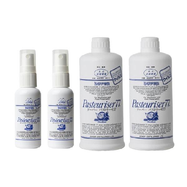 ドーバー パストリーゼ77 空容器 50ml × 2本 + 詰替 500ml × 2本 セット販売 送料無料 アルコール消毒液 防菌 消臭 pasteuriser77