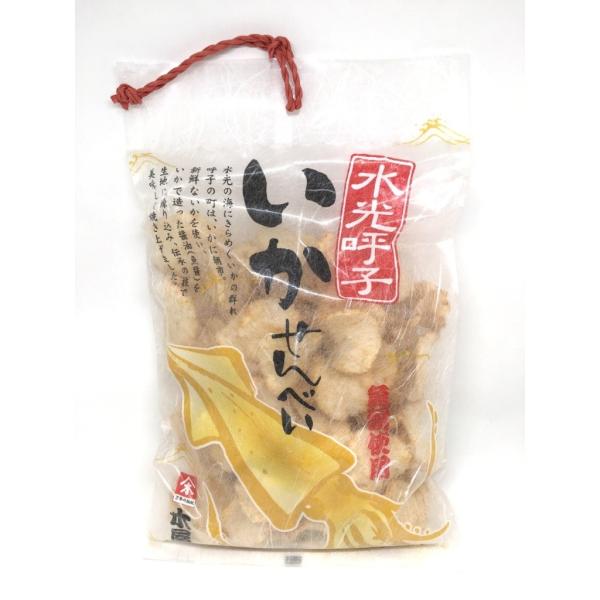 いかでつくった醤油（魚醤）を生地に練り込み、美味しく焼上げました。