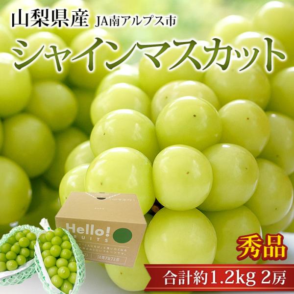 シャインマスカットは肉質が優れて、大粒食味良好な新品種のぶどうです。特長は何といってもその甘さ。とにかく甘味が豊かで、マスカットならではの高貴な香りが口いっぱいに贅沢に広がります。今までのぶどうと違う独特の食感と、種がなく皮ごと食べられるこ...