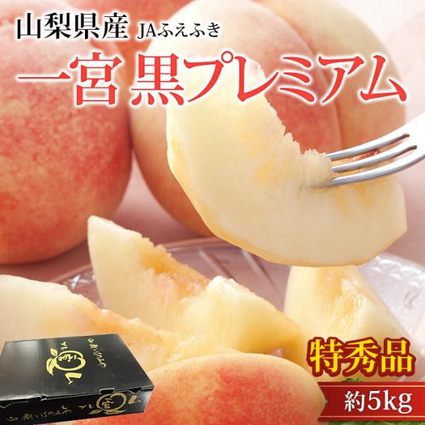 JAふえふきの「黒プレミアム」と呼ばれる桃です。最新鋭の透過式光センサー選果機で厳しく選果された極上の桃です。黒プレミアムとして収まる桃は形状や色付きがよい桃の中で早生種が12度以上、中生種以降は13度以上という厳しい基準をクリアした桃をお...