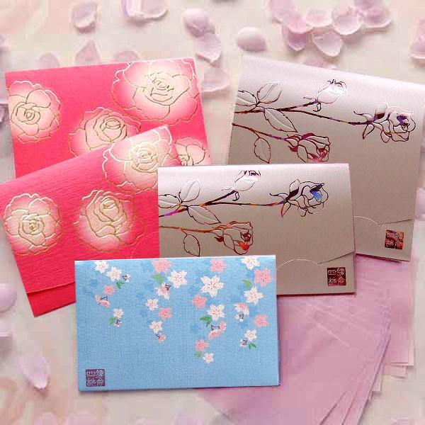 ばらの香り付きあぶらとり紙としだれ桜柄のセット