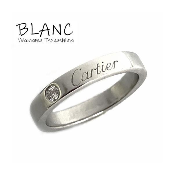 Cartier カルティエ エングレーブド リング 1Pダイヤ #48 約8号 Cartier カルティエ エングレーブド リング 1Pダイヤ #48 約8号