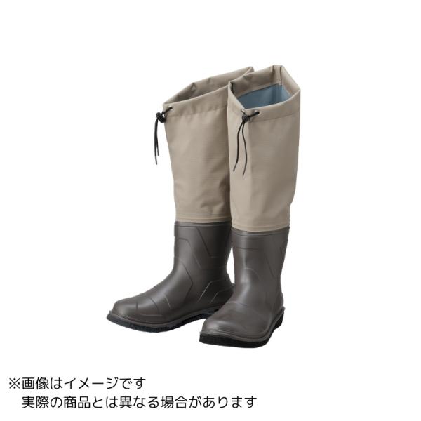 ●大阪漁具 PROX●商品名：テフロンポリエステルウェダーブーツ●詳細 ひざ下丈のウェダーブーツ可動性に優れたひざ下までのウェダー。ショート丈のブーツにテフロン撥水加工を施した生地を使用。ウェダーの履き口は、コードストッパーで絞り込んでの調...