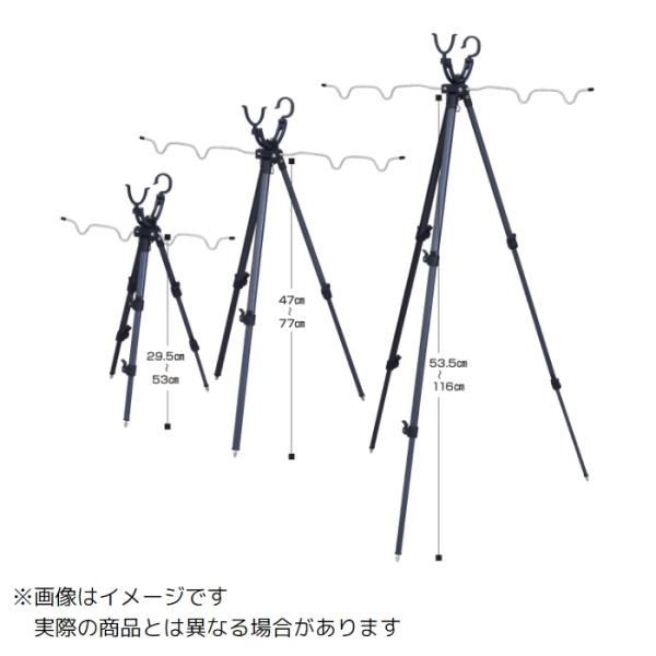 ●大阪漁具 PROX(プロックス)●商品名：フィッシング三脚●商品情報サーフなどで使い勝手の良いフィッシング三脚丈夫で軽いアルミ製のフィッシング三脚。角度調節可能な可動式竿受と竿掛けが付いた2WAY仕様と餌付け器がセット可能なスタンダードの...