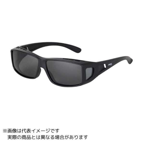 ●大阪漁具 PROX●商品名：偏光オーバーグラス●詳細眼鏡の上からかけられるオーバーグラス。水中が見やすく目の疲れを和らげる偏光グラスを採用。紫外線(UV)カット率99%以上。商品コード：PX919GKレンズカラー：グレーフレームパターン：...