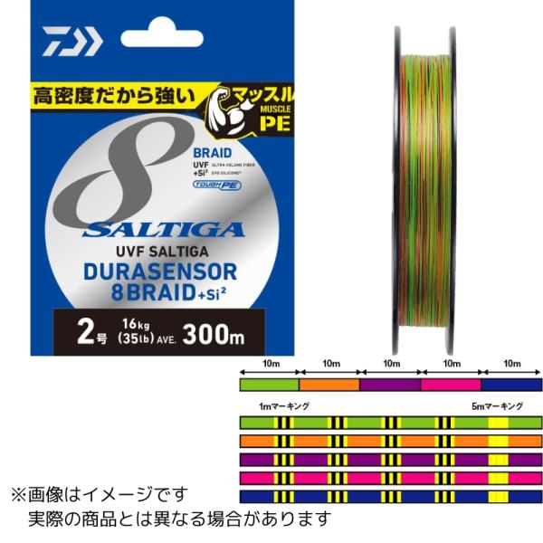 ●Daiwa ダイワ●商品名：UVF ソルティガデュラセンサー 8 ＋Si2●詳細新原糸TOUGH PE採用！・TOUGH PEｘEvo Silicone2＝耐摩耗性300％以上(当社比)。原糸1本1本が従来原糸よりも太く真円になった新原糸...