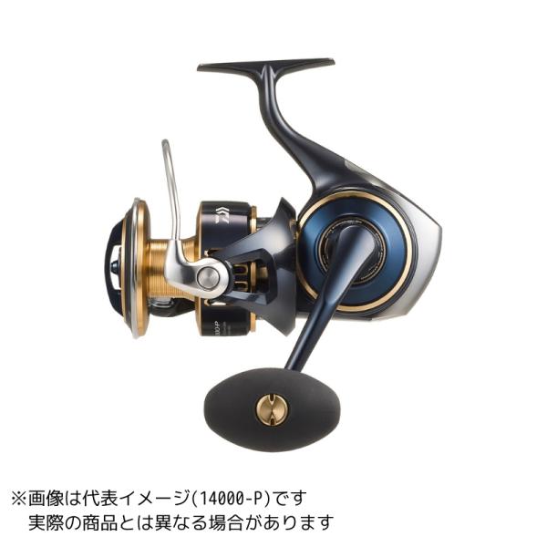 ●DAIWA●商品名：25SALTIGA●詳細アングラーの情熱を、笑顔を、夢を、リールの強さに変えて。型番：14000-XH標準自重(ｇ)：690巻き取り長さ(cm/ハンドル1回転)：133ギア比：6.2標準巻糸量PE(号-m)：5-340...