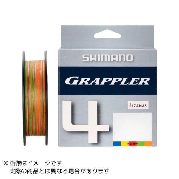 ●SHIMANO シマノ●商品名：グラップラー 4 PE●詳細まさに世界基準。オフショアスタンダードPEライン。原糸には高強力ポリエチレン繊維、IZANAS(※)を使用。これまでの4本編みPEラインと比較し、より密に編み込む構造を採用するこ...