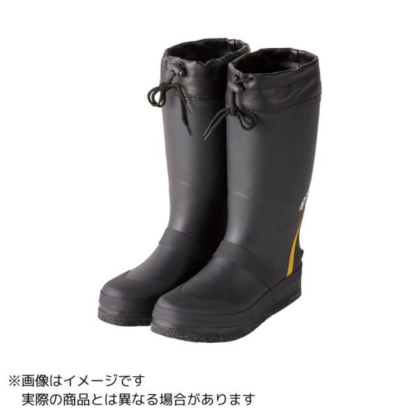 ●PRO MARINE●商品名：フェルトスパイクブーツ●詳細滑りにくいピン付フェルトソールモデル（履口フード付）JANコード：4997223434148品番：FTE303-L規格：Lカラー：ブラック素材：ラバー目安サイズ：26〜26.5cm...