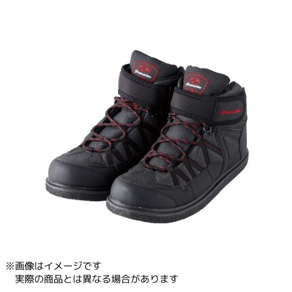 ●PRO MARINE●商品名：フェルトスパイクシューズ●詳細テトラ、岩場で活躍するフェルトピン底を採用したハイカットフェルトスパイクモデルJANコード：4997223468532品番：FSC304-3L規格：3Lカラー：ブラック目安サイズ...