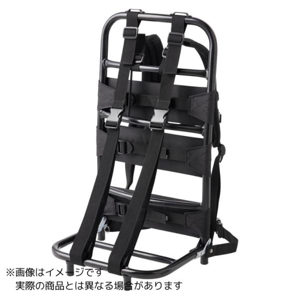 ●プロマリン●商品名：折りたたみアルミ背負子DX●詳細台部分が折りたためて収納にとても便利な軽量アルミ製背負子品番：LEH410規格：LサイズD×W×H：270×350×670mmカラー：ブラック耐荷重：約25kgJANコード：499722...