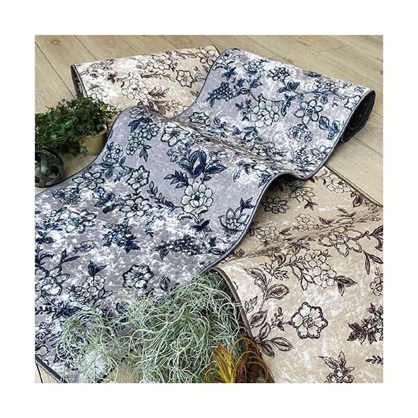 【発売日：2025年04月01日】光の角度によって輝く高級感のあるキッチンマット■材質ポリエステル100%■サイズ約45×180cm■特長／仕様すべりにくい加工済み●ドラム式洗濯機でのお洗濯は、機種により使用できない場合があります。洗濯機の...