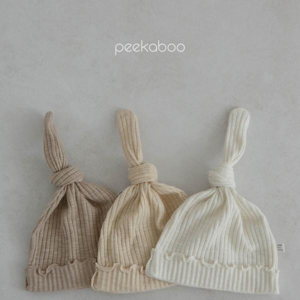 商品名：baby bonnnet■Brand：peekaboo・colorivory / light beige / dark beige・size free (〜18ヶ月頃が目安です)モデルサイズ：4ヶ月 6.5kg・fabriccott...