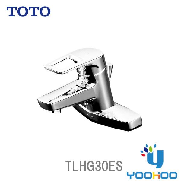 TOTO　洗面水栓Hi−Gシリーズ ツーホールタイプ台付シングル混合水栓スパウト長さ120mmエコシングル一般地用ワンプッシュ式