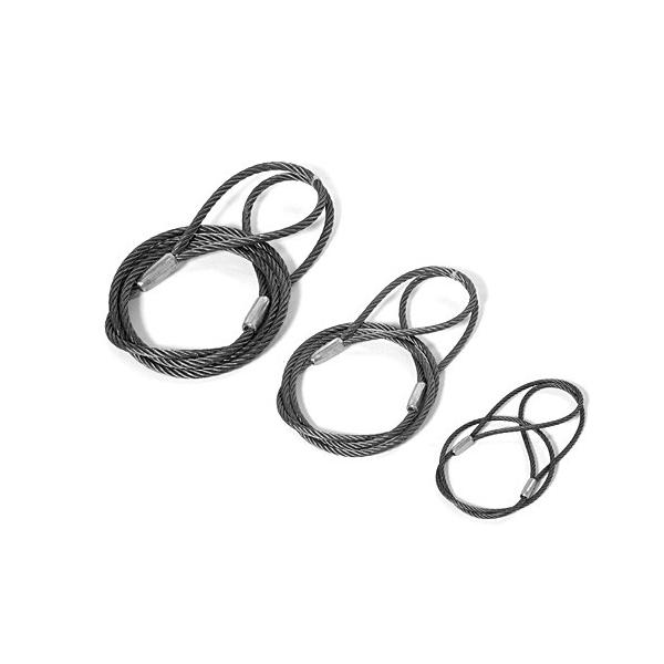 ・特長・・・アルミクランプ圧縮止めで強度が強く、トゲも出ず安全性が高い。・用途・・・建設・土木工事に良く使用される。荷物の吊上げや引張り・固定用ワイヤーロープ。・耐荷重:670kg・写真左から径12mm・9mm・6mmタイプになります。・J...