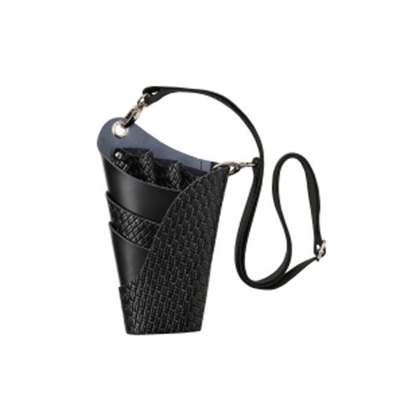 ◆本革を試用したおしゃれで使い勝手のよいシザーケース。◆サイズ205×120mm　◆本体：本革　◆ベルト：ナイロン◆3丁差◆表面が開きます。