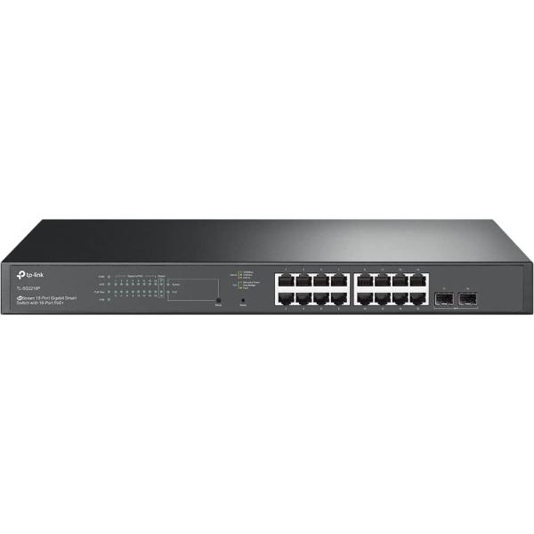 TP-Link SG2218P は、16× ギガビットPoE+対応RJ45ポートと2× ギガビットSFPスロットを搭載した、合計18ポートのJetStreamシリーズ L2+スマートスイッチです。最大150WのPoEバジェットに対応し、IP...