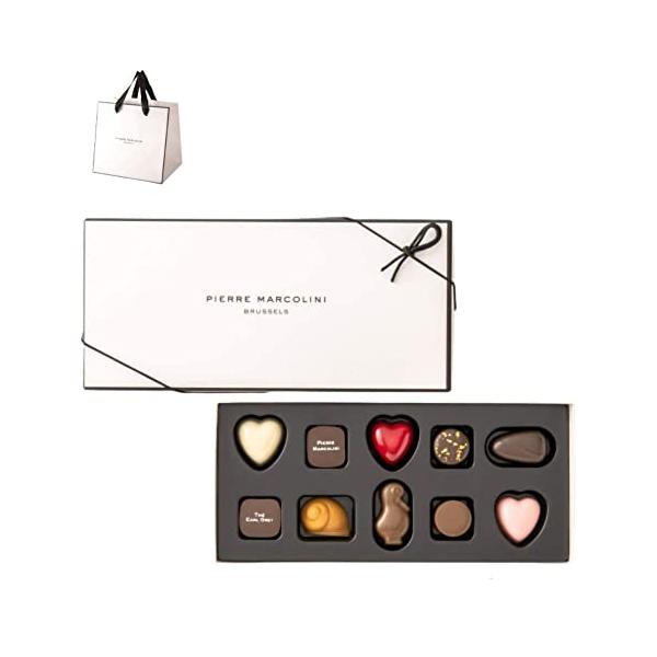 「商品情報」高級ホワイトデー【世界最優秀パティシエ賞2020受賞】ピエールマルコリーニセレクション10個入り【PIERRE MARCOLINI】ピエールマルコリーニ専用手提げ袋付きプレゼント用ステッカー付きチョコレート2022チョコレートギ...