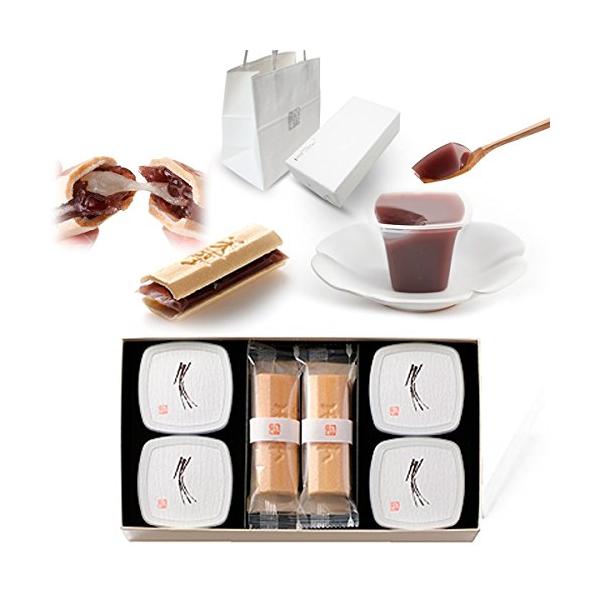 なめらかな口あたりの「のどごし一番 本生水羊羹」と、たねやの代表銘菓、手づくり最中「ふくみ天平」を詰合せました。