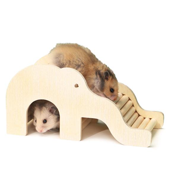 【高品質の天然素材】 本製品は天然木を採用し、ハムスターに低刺激なため安心して遊んでいただけます。 原木素材には化学処理をしていなく、かじったりしても問題ありません。【安全設計】 研磨加工によって表面をツルツルに加工してあり角ばった箇所がな...