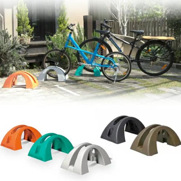 ミスギ サイクルポジション CP-500 幅300×奥行500×高さ235mm 1セット 5カラー(グレー、オレンジ、グリーン、ブラック、ブラウン) プラスチック製自転車ラック●出し入れスムーズ！軽く押すだけでラクラク駐輪できます。●強風・...