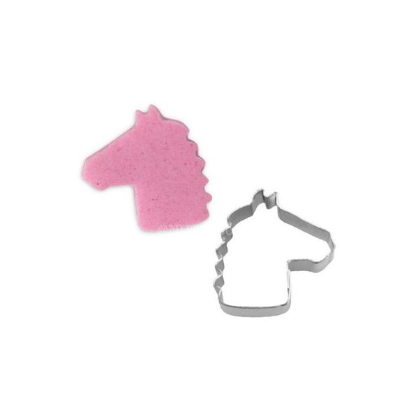 メール便対応※メール便ご希望の場合は配送方法の変更にて「メール便（日本郵政）」をお選びください。手順がご不明の場合はご連絡ください。ドイツStadter社・ミニサイズの抜き型、馬の顔です。この型はダブルカッターとなっているので両サイドで生地...