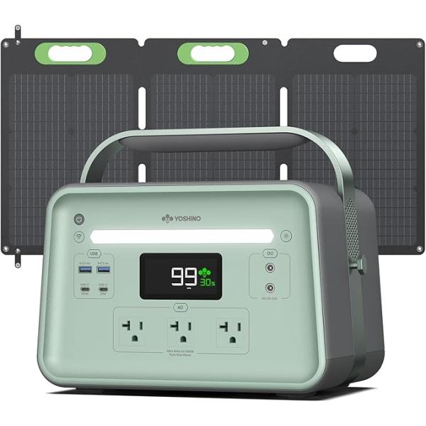 【YOSHINO　B600 SST との組み合わせ・高速充電】 YOSHINO ソーラーパネルSP100はYOSHINO（ヨシノ）固体電池ポータブル電源 B600SSTに対応し、最大100Wの電力を作り出せます。 B600 SSTは、602...