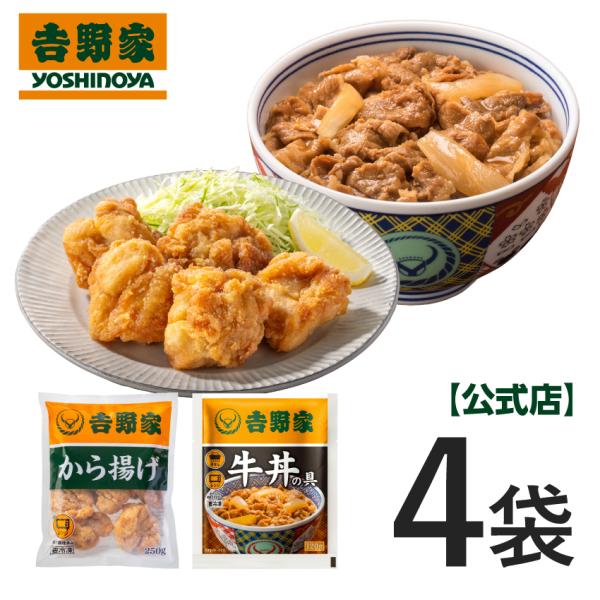 【商品情報】内容量・冷凍から揚げ250g×2袋・冷凍牛丼の具120g×2袋賞味期限牛丼の具：-18度で製造日を含めて365日（賞味期限残存4ヶ月以上の商品でのお届けとなります)から揚げ：-18度で製造日を含めて540日 （賞味期限残存4ヶ月...