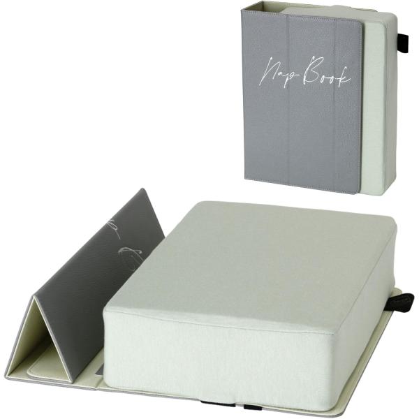 本のように立てて収納。使いたいときにさっと取り出せる仮眠用枕。気持ちよい柔らかさの低反発クッションと肌触りで顔に寝跡がつく心配はありません。クッションカバーは汚れたら取り外して手洗いできます。カバーを内側に三角に折畳んで固定すれば、モバイル...