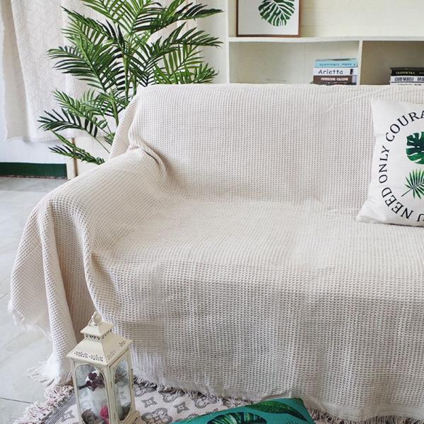 ソファカバー マルチカバー 北欧風 ソファーカバー イスカバー ブランケット フリンジ付き カーペット カウチ テーブルクロス マルチクロス 両面用可 保護カバー バスマット 春夏秋冬用 綿 シンプル 水洗い インテリ商品名：ソファカバー ...