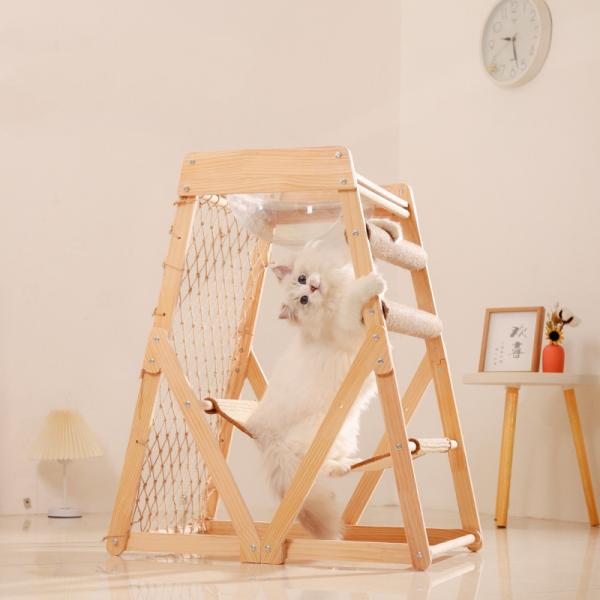 猫タワー 木製キャットタワー キャットタワー 宇宙船 スリム 宇宙船 子猫 大型猫 多頭飼い 据え置き 省スペース 登りやすい おもちゃ付き 見晴台 ねこハウス 猫爪研ぎポール 麻ふわふわ生地 おしゃれ 可愛いデザイン 高い安定性キャットタ...