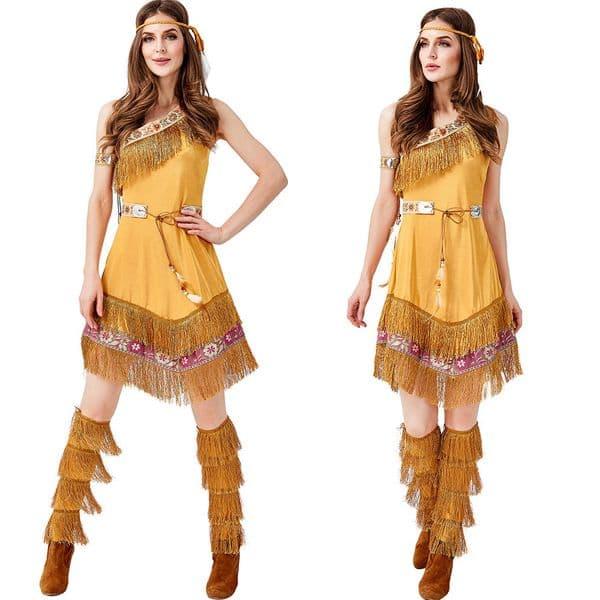 インディアンガールズ インディアン 原始人 ハロウイン衣装 アボリジン 野人 コスチューム 民族衣装 5点セット レディース コスプレ衣装 仮装 Halloween衣装 アメリカインディアン勇士 パーティー イベント 舞台 演商品内容: セ...