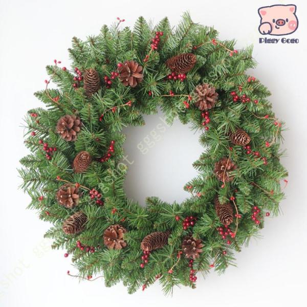 クリスマス リース クリスマス花輪 ナチュラルリース 玄関 造花 壁掛けフラワー ぶら下げ飾り ドアリース 飾り 庭園 結婚式 店舗 撮影 道具 クリスマス飾り 素材 PVCサイズ直径（外径）：60cm色/デザイン:写真ご参考梱包内容：クリ...
