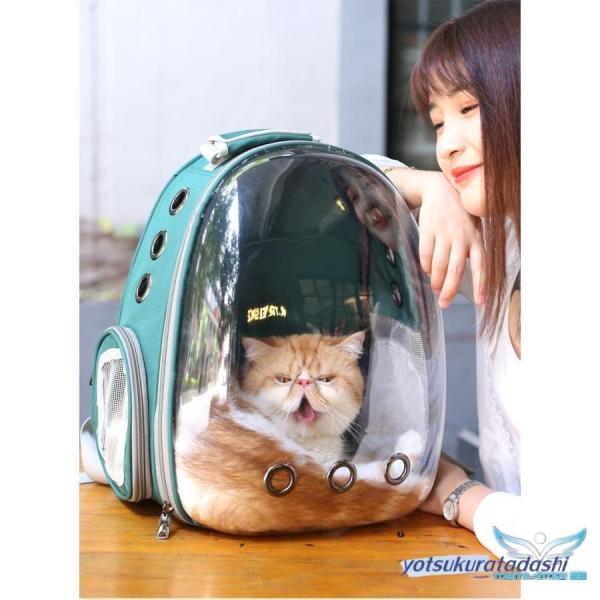 ペット キャリーバッグ バッグ ペット用 宇宙船 透明 カプセル型 開放感 ペットバッグ 犬猫兼用サイズ：長さ33ＣＭ　高さ44ＣＭ　幅：28ＣＭ材質：　　カプセル：PET    背面：ポリエステル+APET製造国：CHINA☆保護シールを...