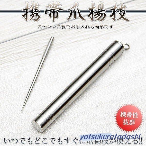 爪楊枝 携帯用 ステンレス 鋼 ピック つまようじ 専用ケース コンパクトいつでもどこでもすぐに爪楊枝が使える!!アナタだけの マイ 爪楊枝 はいかがですか？ステンレス 製でお手入れも簡単!!何度でも使い回し可能な爪楊枝が登場!!外出先での...